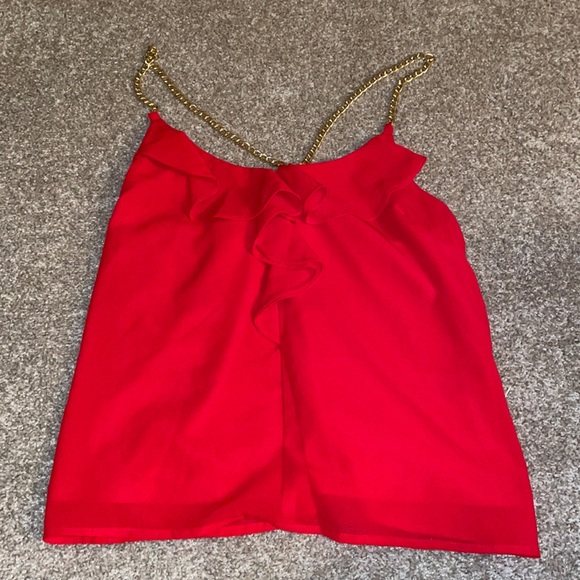 Charlotte Russe | Tops | Red Chain Strap Tank | Poshmark